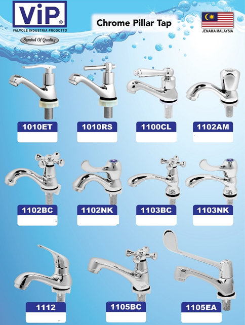 ViP Chrome Pillar Tap | KimSai & Sons | Industrial Locks